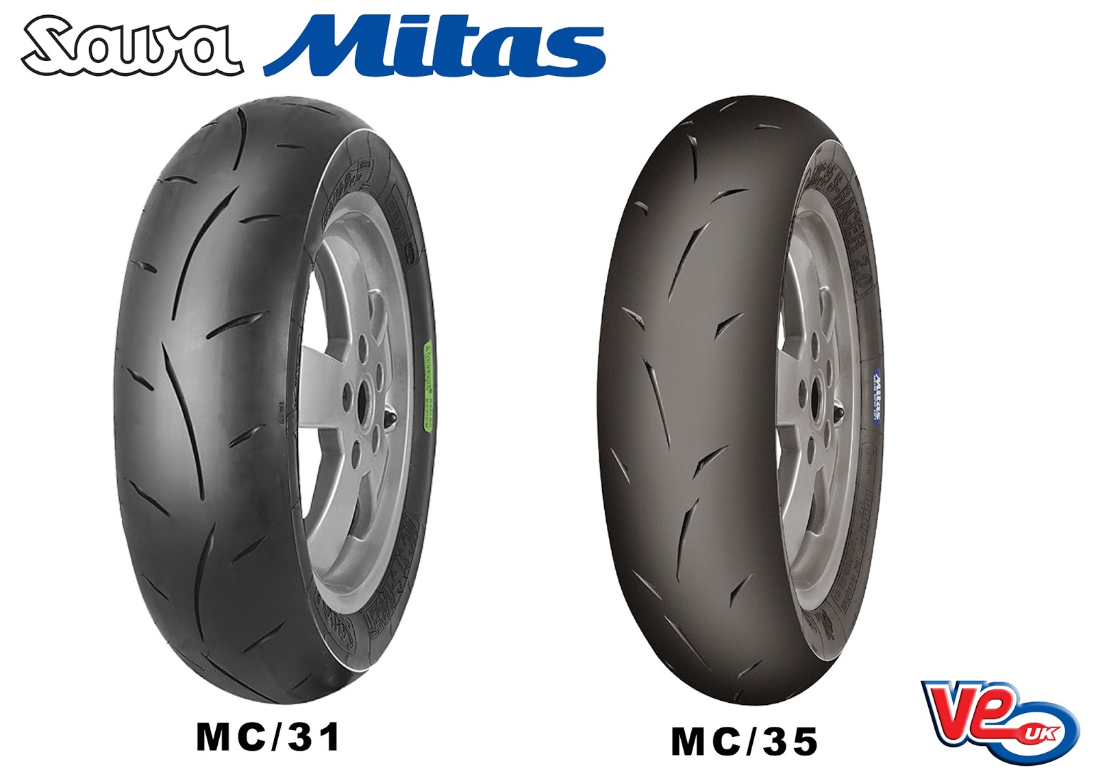 VE Scooter Spares: NEW - Sava/Mitas 12" Race Tyres