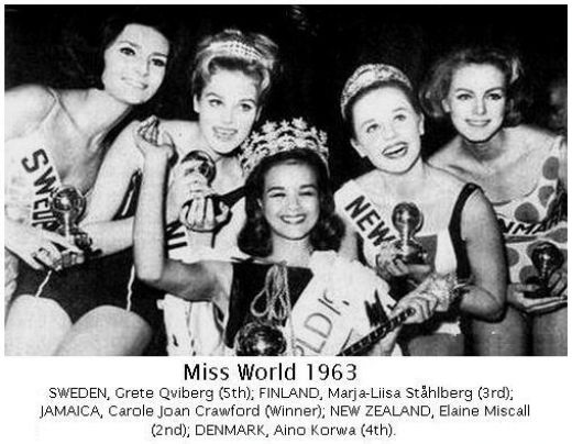 Matagi Mag Beauty Pageants: Carole Crawford - Miss World 1963