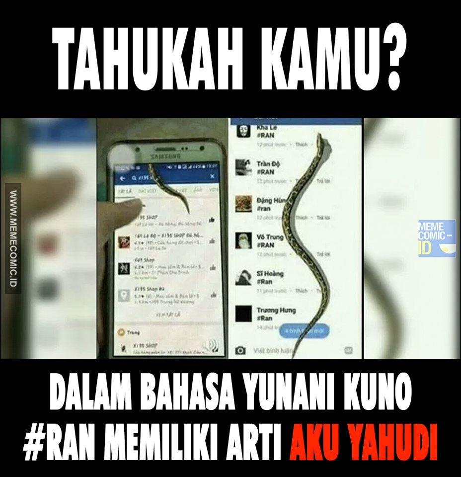 8 Meme 'Ular di Facebook' Ini Sindir Kamu yang Dibodohi Ketik #RAN ...