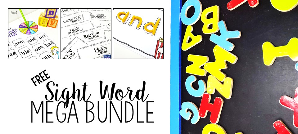 Absolutely Free Sight Word Mega Bundle | Sara J Creations