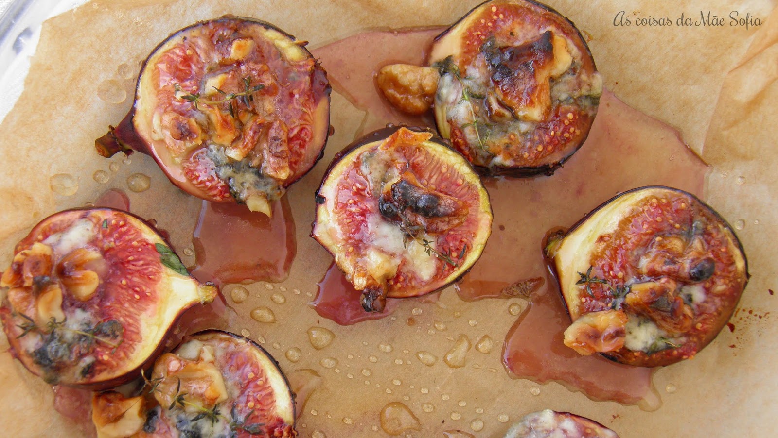 Figos Assados com Nozes e Roquefort | As coisas da Mãe Sofia