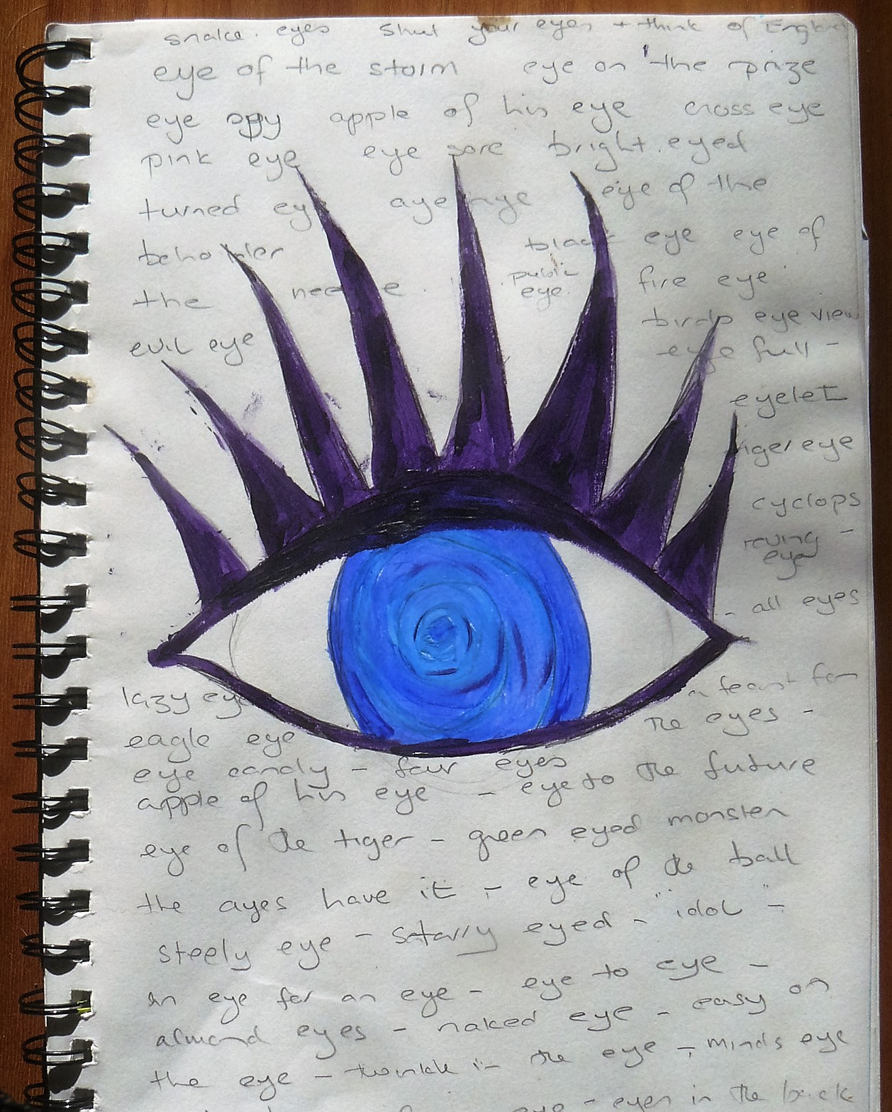 CLOTH GARDEN - : eyes - scribbles in my journal
