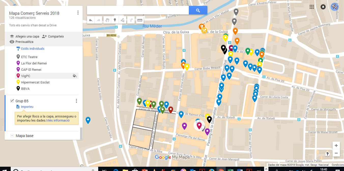 El mapa del comerç i serveis del sud de Vic