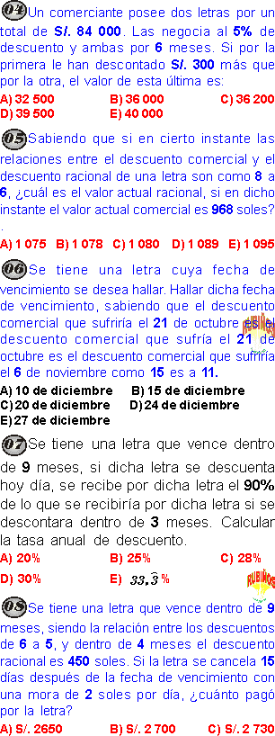 REGLA DE DESCUENTO COMERCIAL EJERCICIOS RESUELTOS PDF