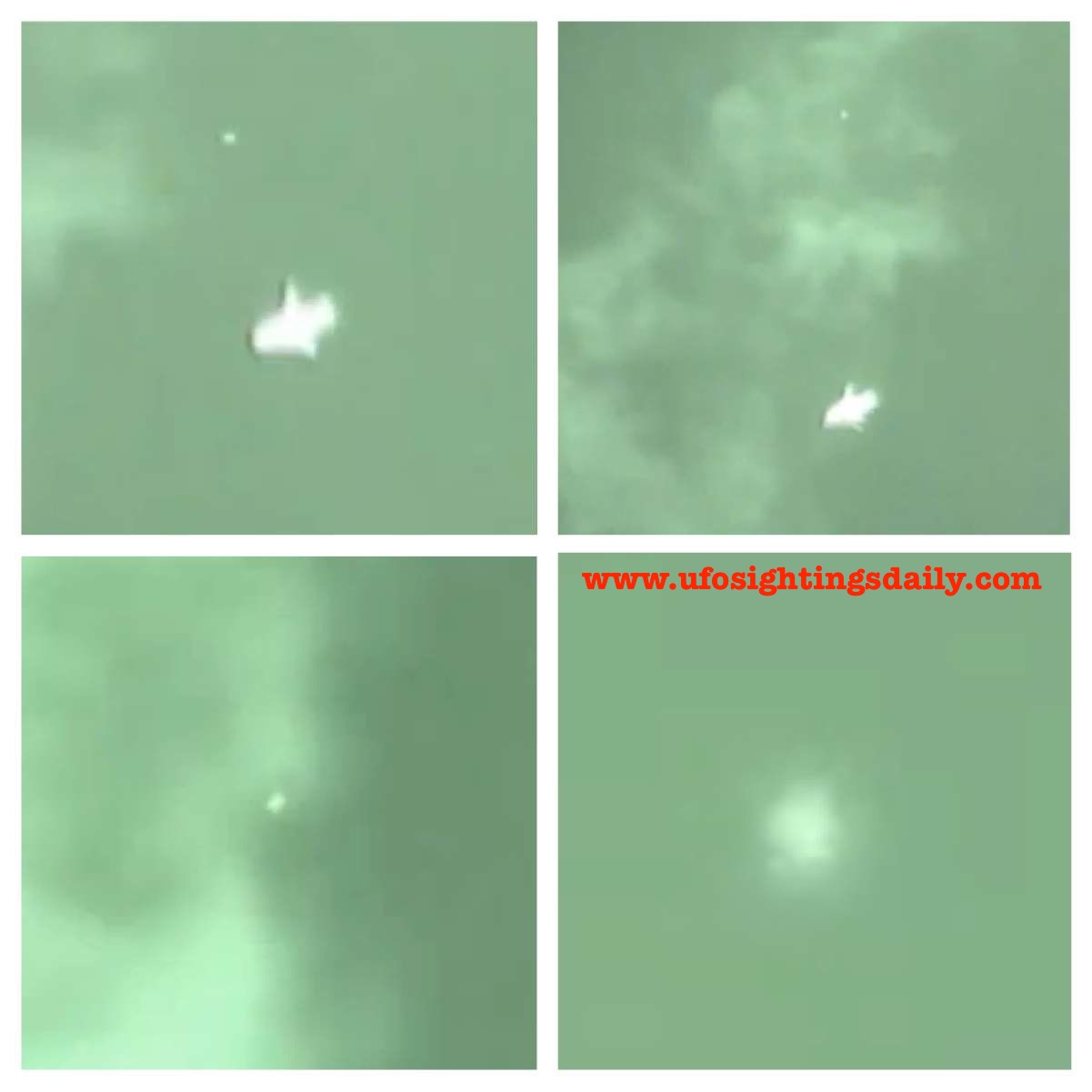 Nuvem Orb chega perto de avião, Caught On Camcorder infravermelho, 4 de ...