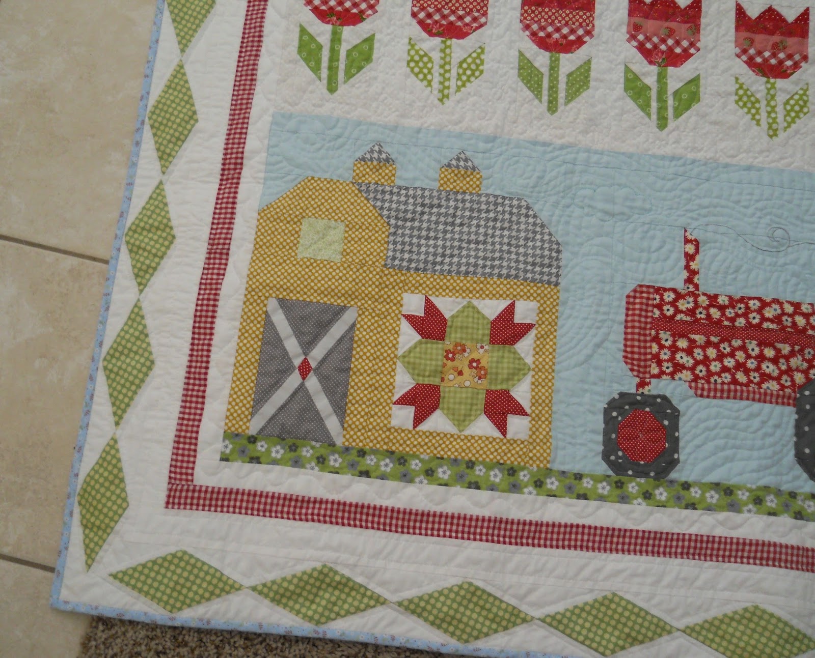 Polka Dot Quilter: Farm Girl Vintage Strip Quilt, Lori Holt