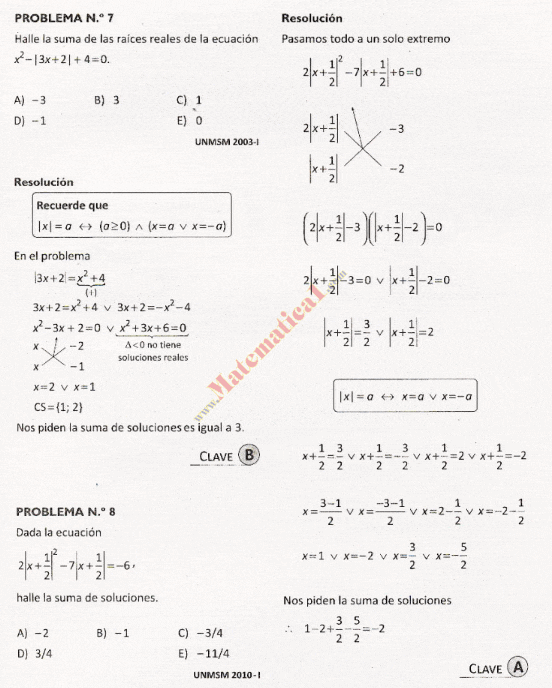 VALOR ABSOLUTO EJERCICIOS RESUELTOS PDF