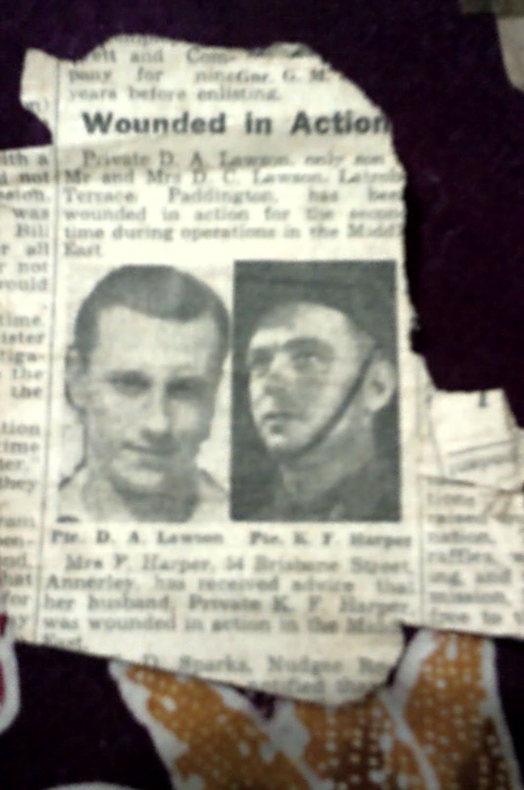 Lost Medals Australia: Duncan Lawson update