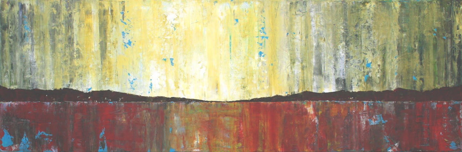 Sage Mountain Studio: Abstract Panorama Landscape Painting - Into the Light