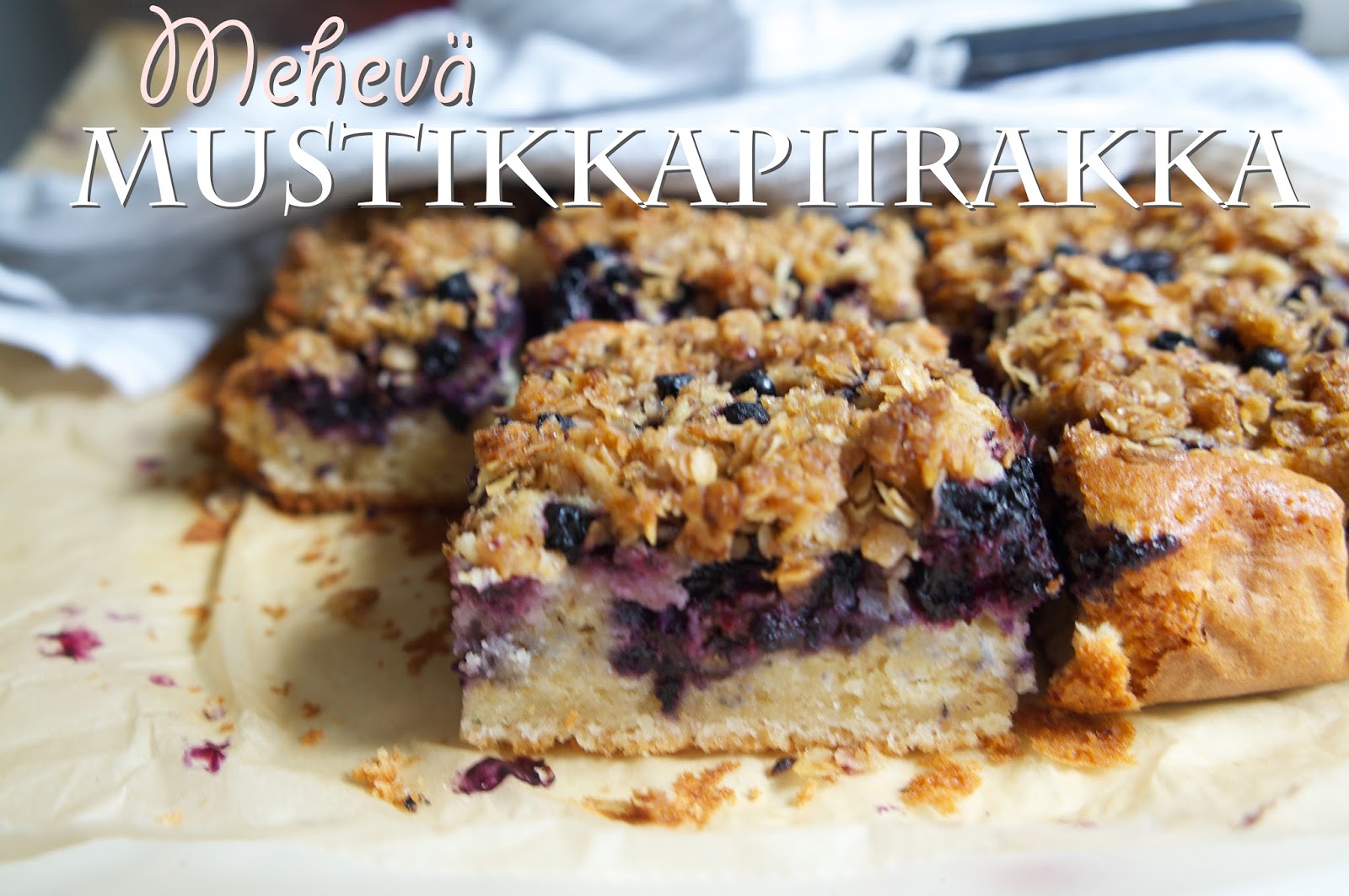 Heavenly bakings: Mehevä mustikkapiirakka