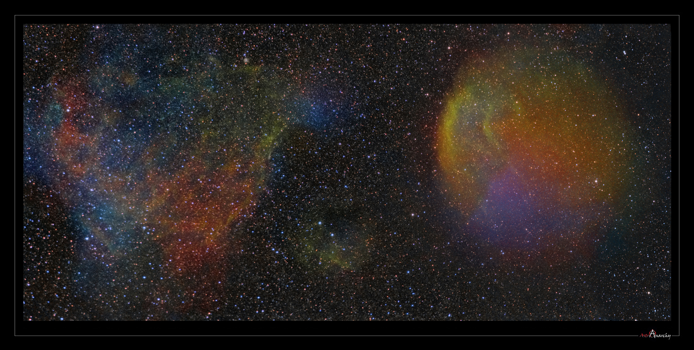 Astro Anarchy: A panorama from the Sharpless 221 to 216