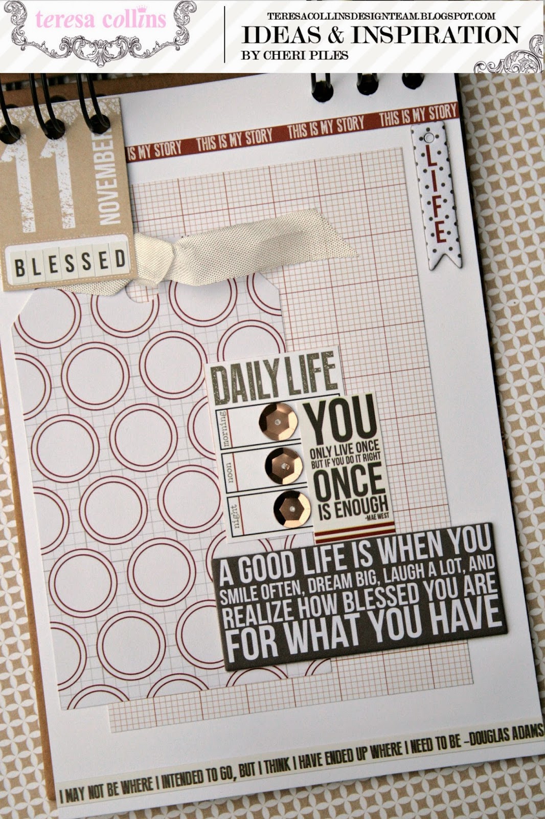 TERESA COLLINS DESIGN TEAM: Monthly Journal Album Book by Cheri Piles ...