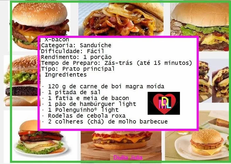 RECEITA DE X-BACON
