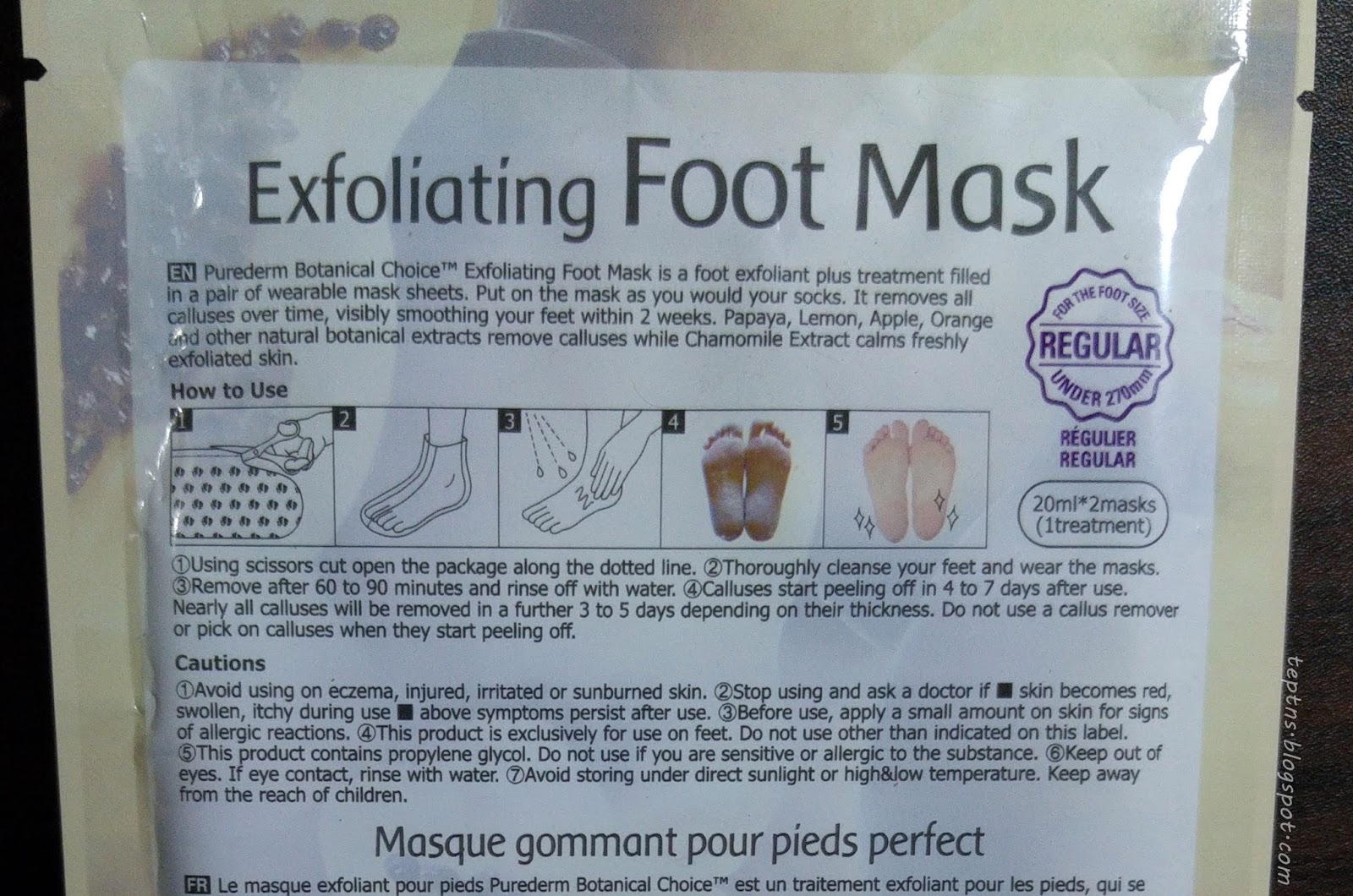 Purederm's Exfoliating Foot Mask Review - Tep Tries New Stuff