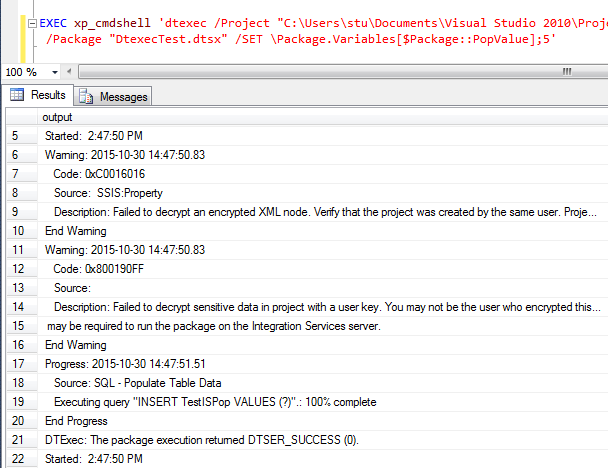 T Sql Tips Execute Individual Packages In Project Deployment Model Using Dtexec Data Platform