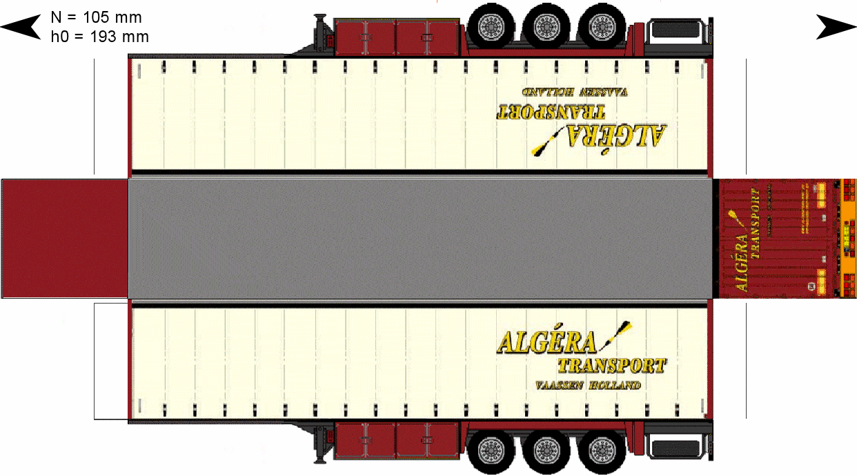 SP. Papel Modelismo: PaperCraft DAF 95 XF - Algéra Transport