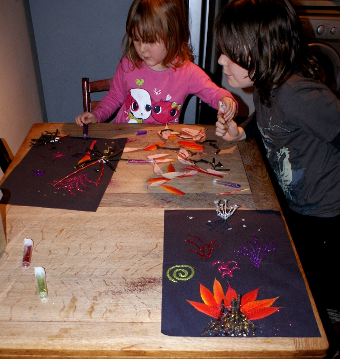 lightly enchanted: 3D bonfire and fireworks art