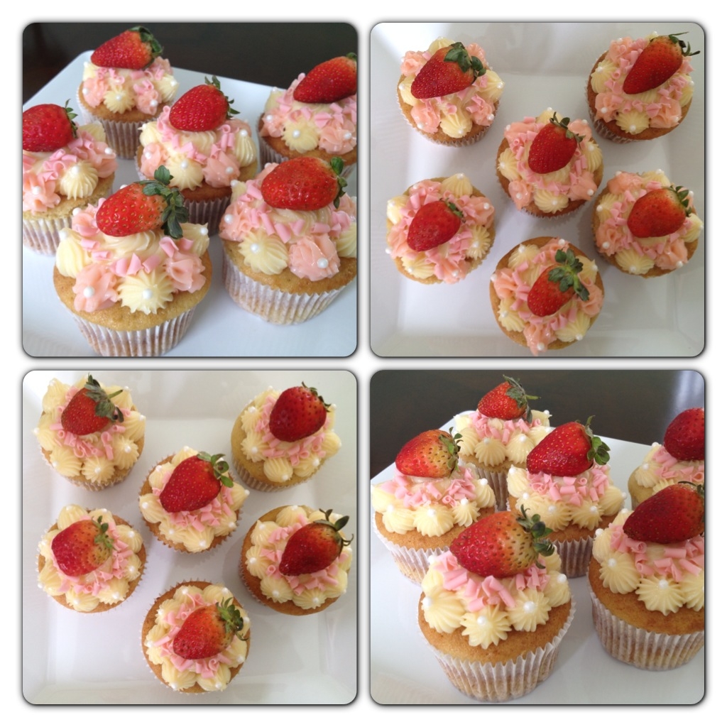 A Realidade da Cozinha: CUPCAKE DE MORANGO COM CHAMPAGNE