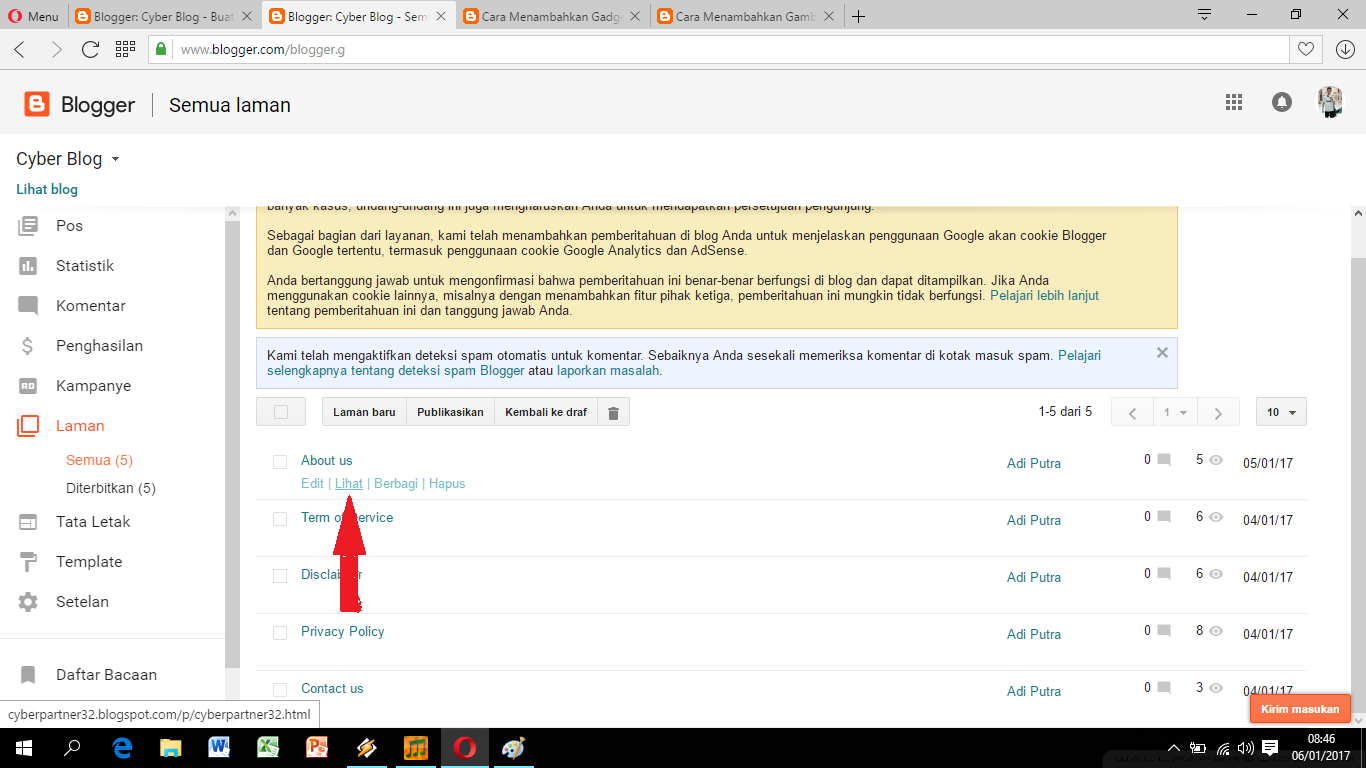 6 Cara Mudah Membuat Halaman Profil di Blog - Aturan Blog
