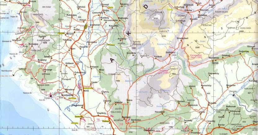 Lycian Way: Lycian Way Maps