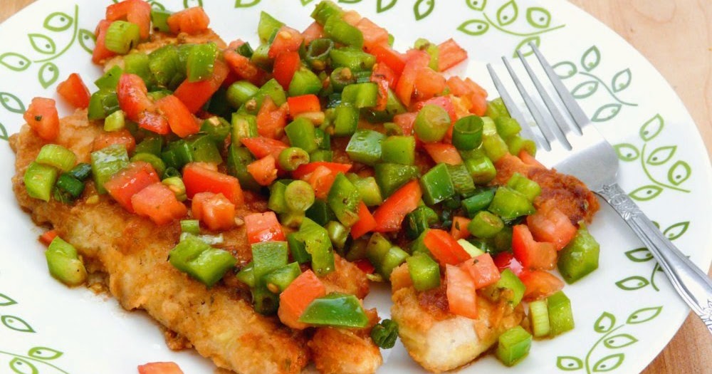 The Red Gingham: Fried Bass with Tomato & Bell Pepper Relish + How to ...