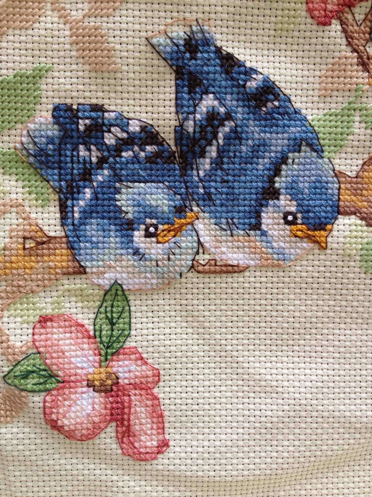 Calico's Whimsy: Baby Blue Jays Cross Stitch by Dimensions