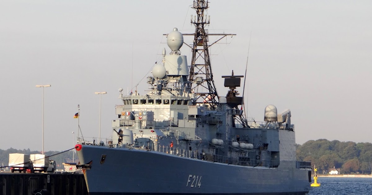 KielNavyBlog: Fregatte „Lübeck“ (F 214) an der Kieler Tirpitzmole 2015