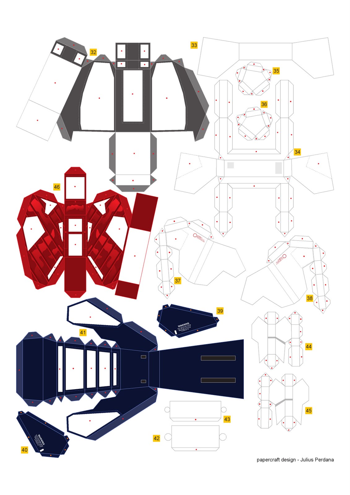 Geek's Republic: Unicorn Gundam by paper-replika [Part 4 Leg]