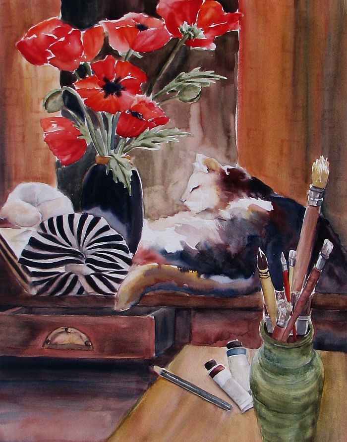 ArtByCrain: The Studio Cat ~ complete