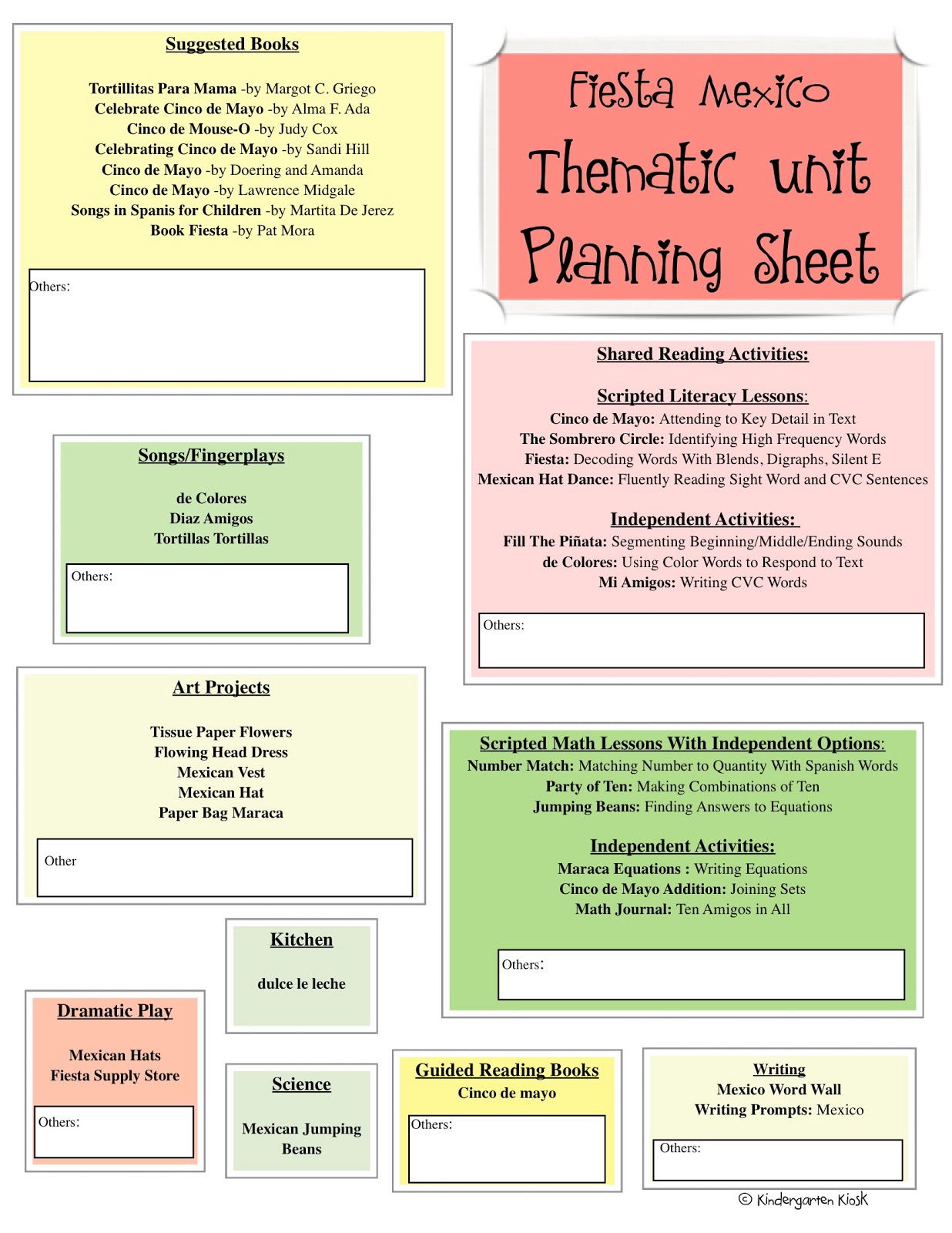 Kindergarten Kiosk: Cinco de Mayo Thematic Unit