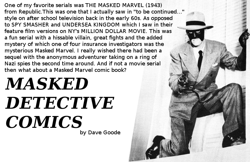GOODE STUFF: Masked Detective Comics by Dave Goode