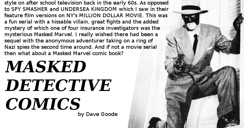 GOODE STUFF: Masked Detective Comics by Dave Goode