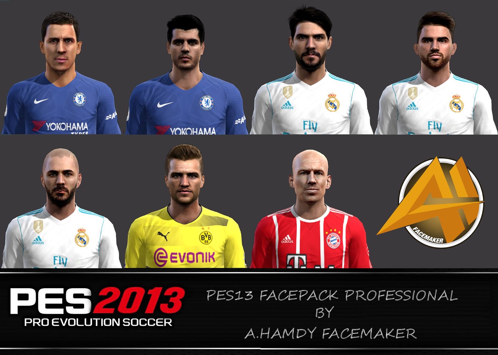 pes-modif: Pes 2013 Facepack Professional BY A.Hamdy Face Maker