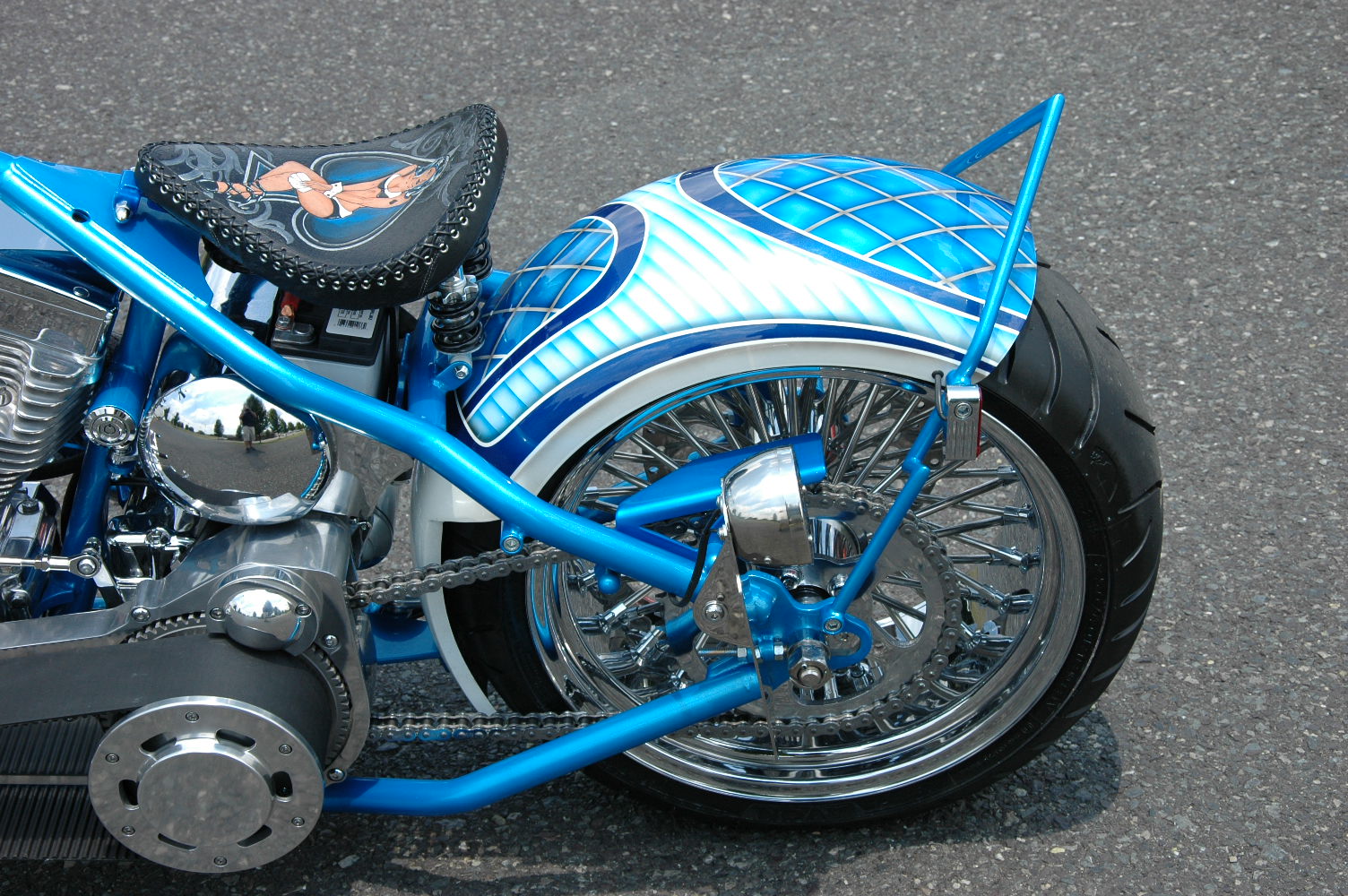 biker excalibur II: PSYCHEDELIC BLUE RIGID BOBBER by American classic ...