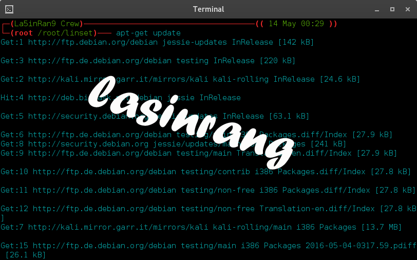 Cara install linset di kali linux 2016.1 - Instalasi software