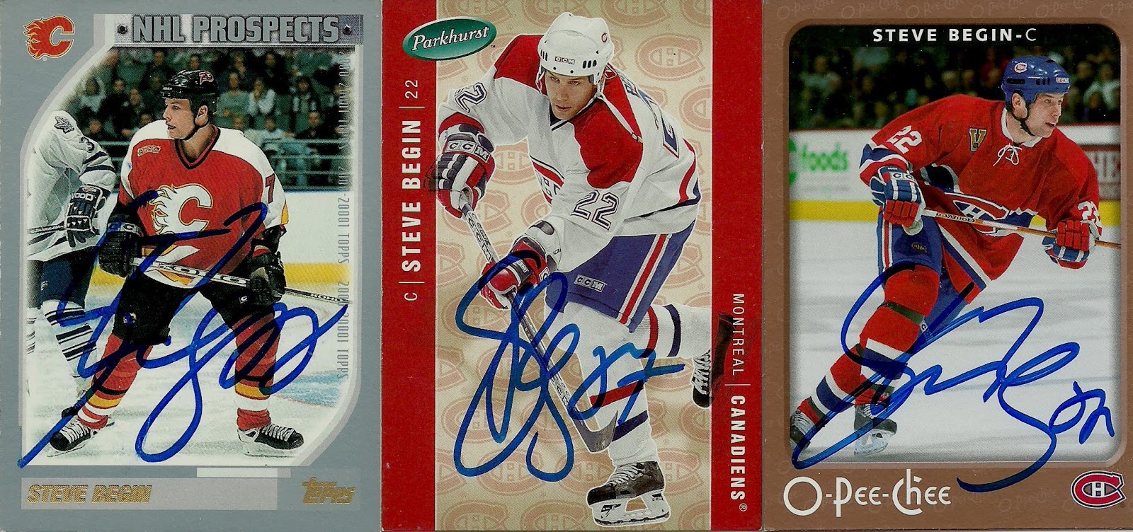 Hell's Valuable Collectibles: Steve Bégin: 3 Autographed Cards