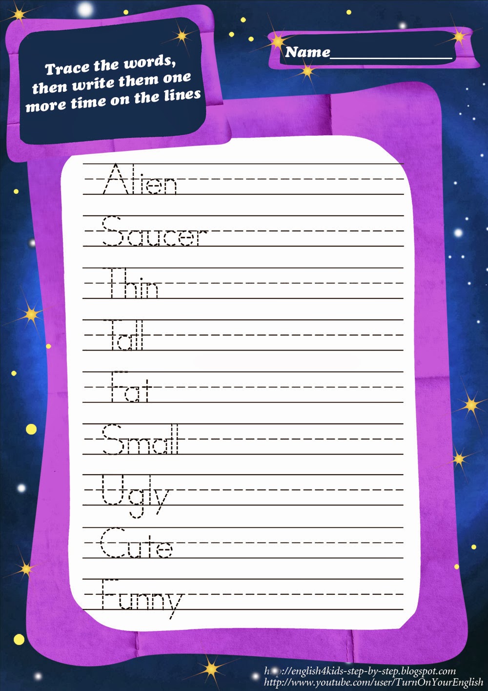 Two Aliens. Song for Children about Cute Aliens