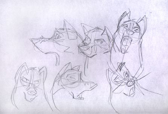 Living Lines Library: Balto (1995) - Character Studies