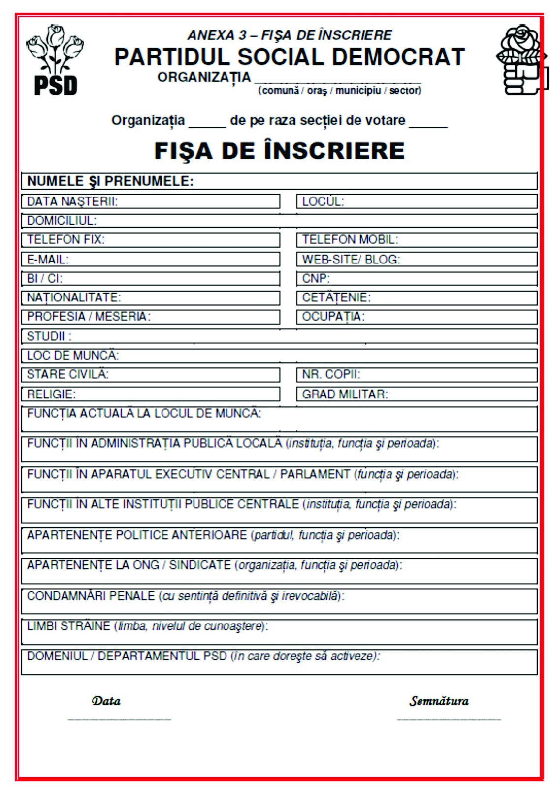 PSD PIATRA NEAMŢ: Inscrie-te in PSD