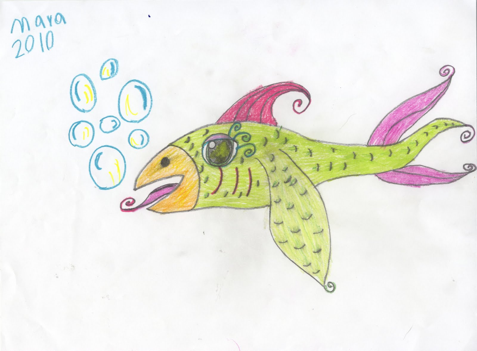 Art by Maya Stacia: Bird Fish