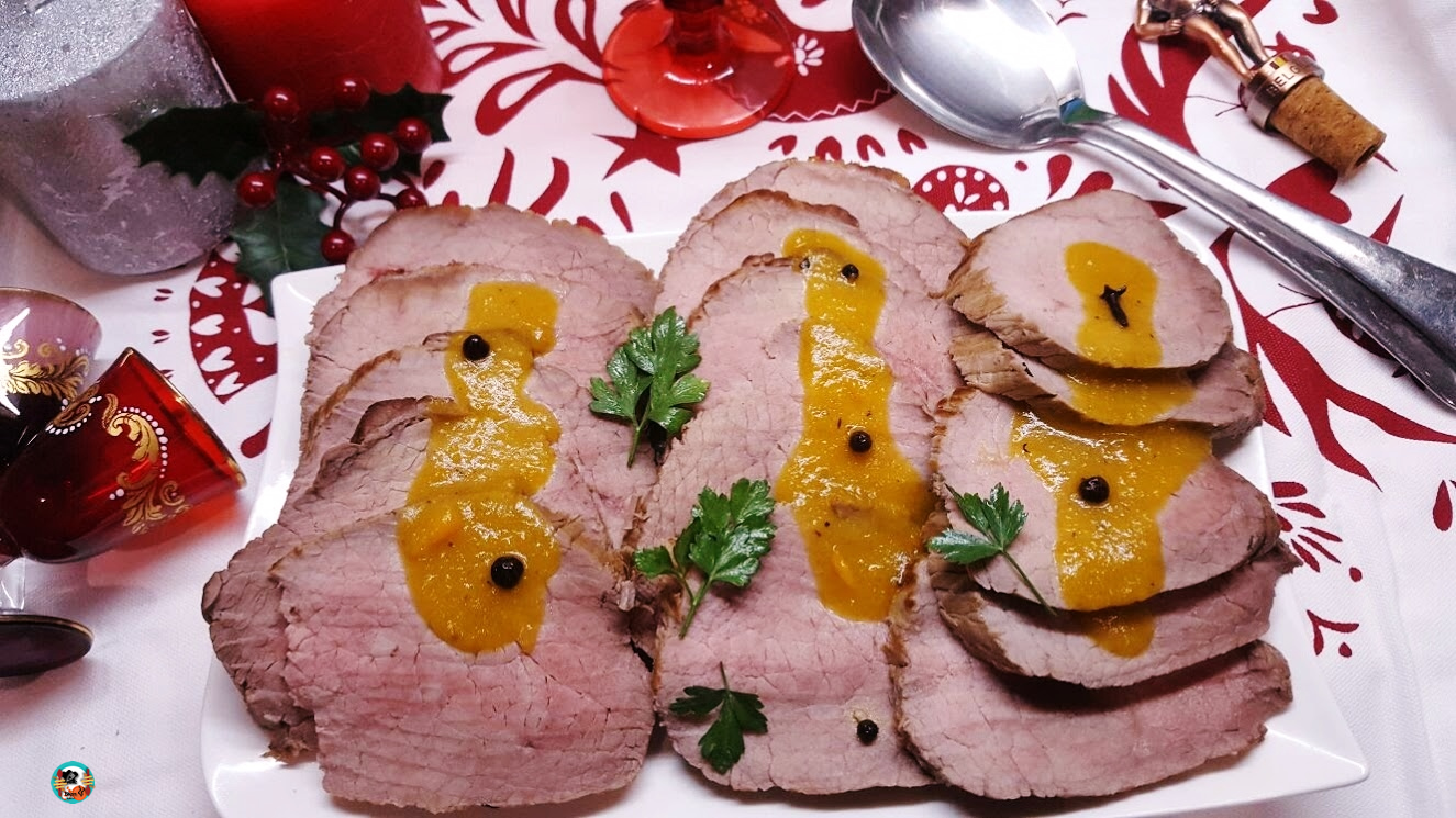 Redondo ternera asado con verduras - ¡Huele Bien!