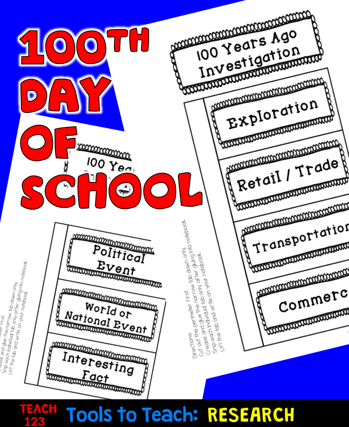 100th Day of School for 2nd Grade and Older | Teach123