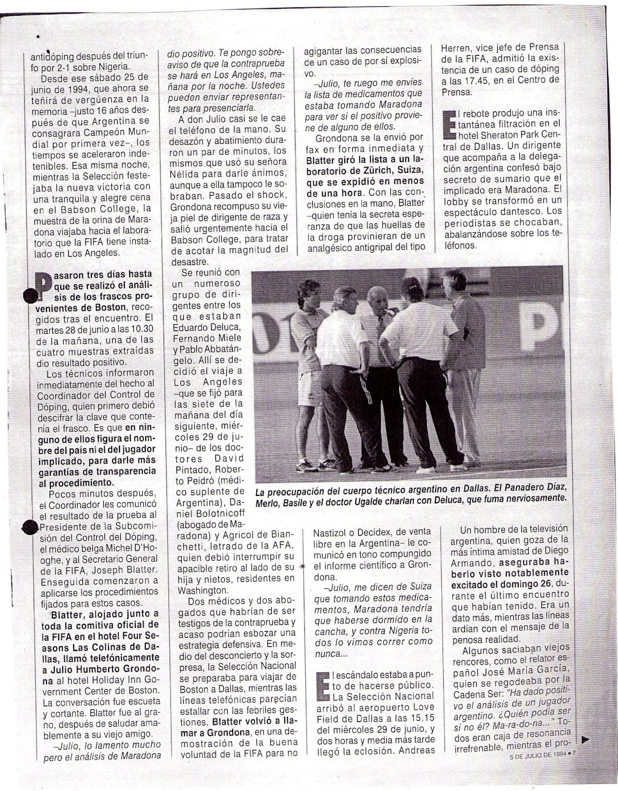 EL DOPING DE D10S: MARADONA Y EL DÓPING DEL '94