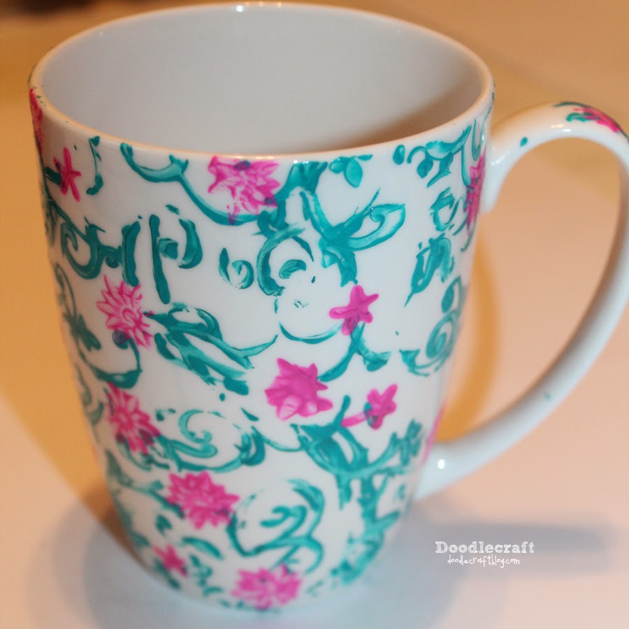 Enamel Painted Ceramic Mug!