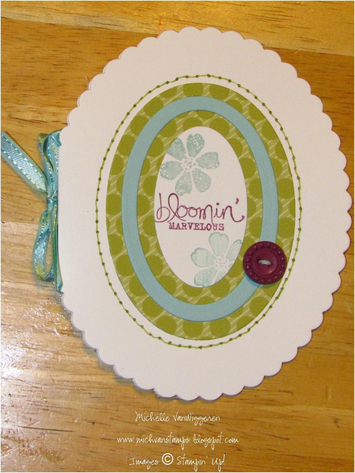 Michelle's Great Paper Chase: Scalloped Oval Shaped Cards
