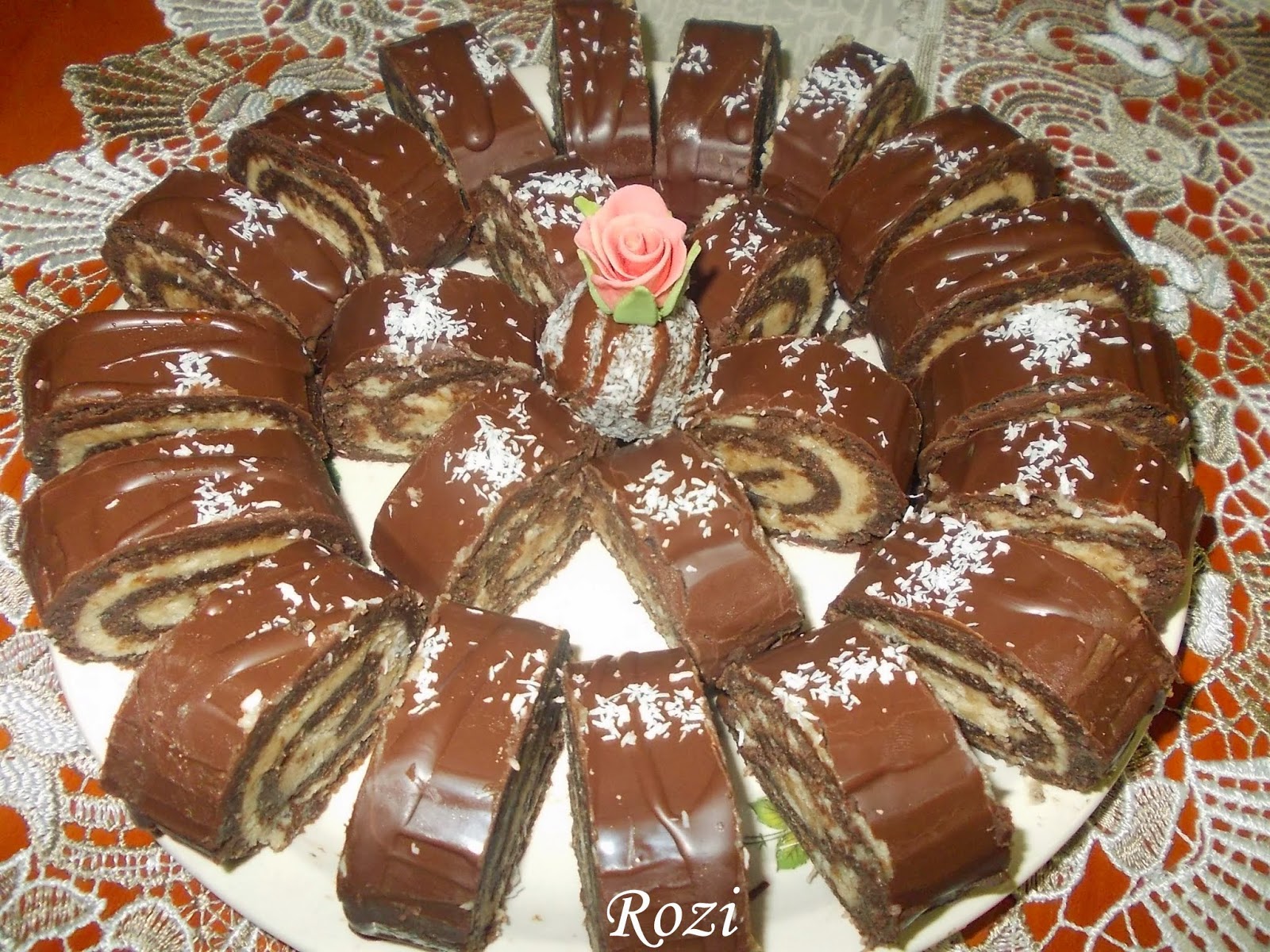 Rozi Erdélyi konyhája: Gesztenyés keksztekercs