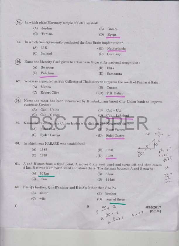 CIVIL EXCISE OFFICER (State Wide) Question Paper with Answer Key 01-04 ...