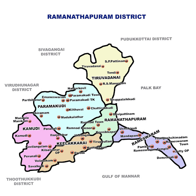 Ramnad District Map