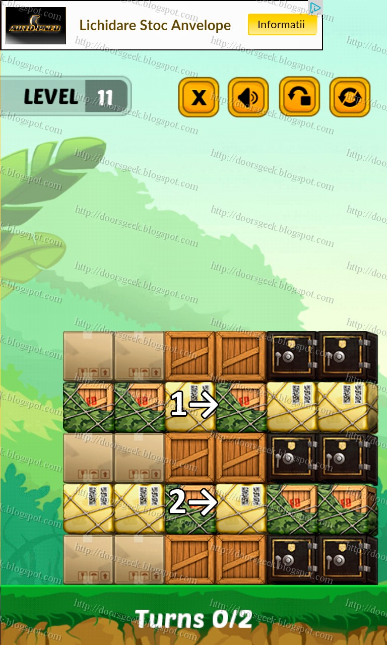 Swap The Box [Jungle] Level 11 Solution ~ Doors Geek