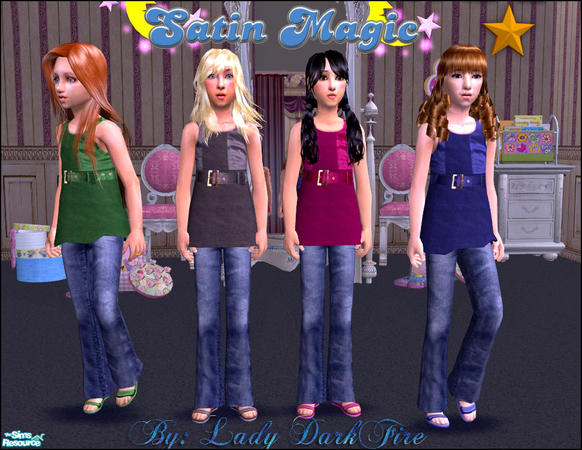 Sims 2 Clothing: Satin Magic